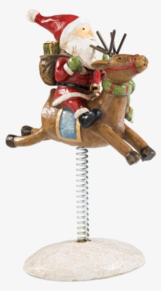 Reindeer On The Spring With Santa - Figurine - 1000x1000 PNG Download ...