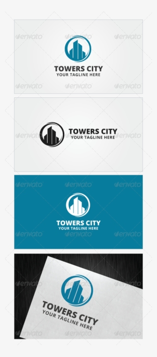 Towers City Logo Templatere Sizable Vector Eps And - Paint Logo ...