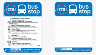 Cta Bus Sign Variant Vs Stripped Reference Image (right) - Bus Stop ...