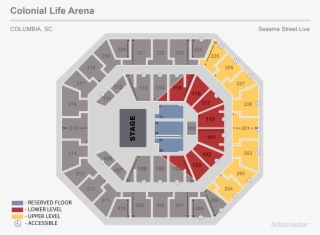 Seating Chart View Seating Chart - Colonial Life Arena Seating Chart ...