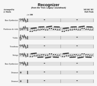 Recognizer - Sheet Music - 850x1100 PNG Download - PNGkit