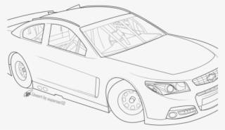 Drawn Race Car Outline - Nascar Drawing - 640x480 PNG Download - PNGkit
