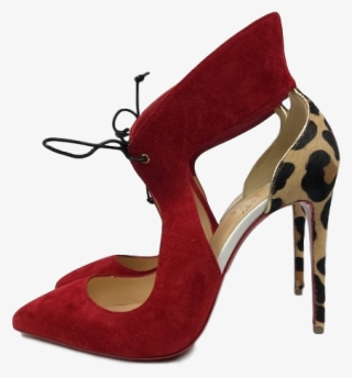 Brand New Christian Louboutin Red Leopard Print Heels - Basic Pump ...