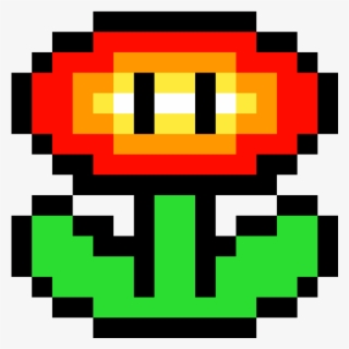 Super Mario Fire Flower - 8 Bit Mario Fire Flower - 1184x1184 PNG ...