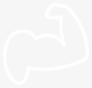 Flexing Bicep Muscle Line Icon - Emblem - 1024x1024 PNG Download - PNGkit