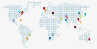 World Map Showing Office Locations - Map - 1172x595 PNG Download - PNGkit
