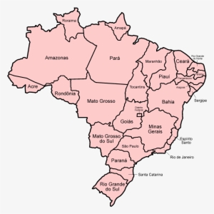 Brazil Map - Simplified Map Of Brazil - 1000x1000 PNG Download - PNGkit