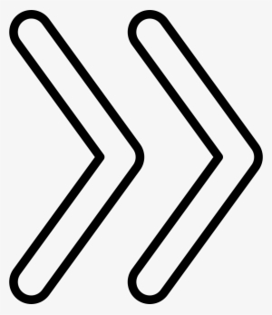 Double Arrows Angles Outline - Double Arrow Symbol Png White - 846x980 ...