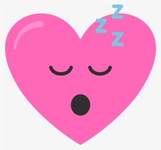 Sleepy Pink Heart - Heart - 900x836 PNG Download - PNGkit