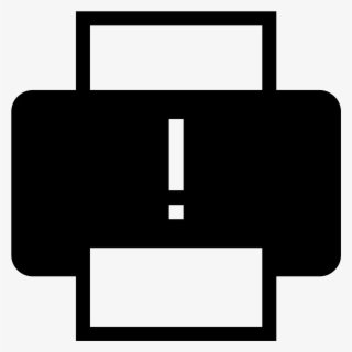 Printer Error Filled Icon - Sign - 1600x1600 PNG Download - PNGkit