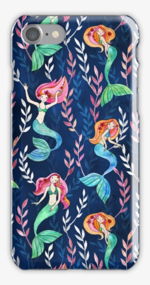 Merry Mermaids In Watercolor Iphone 7 Snap Case - Ocean Fabric - Little ...