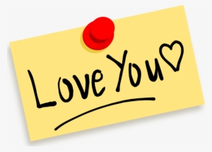 On Post It Note - Love You Clipart - 500x358 PNG Download - PNGkit