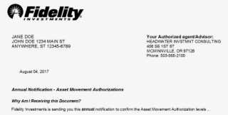 Annual Notification From Fidelity Investments - Drinks Milk When They ...