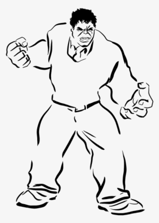 Drawing, Stencil, Black, And, White, Hulk, Professor - Gambar Hulk ...