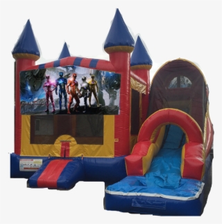 Combo Castle Super Big Front Power Rangers - Inflatable - 1000x750 PNG ...