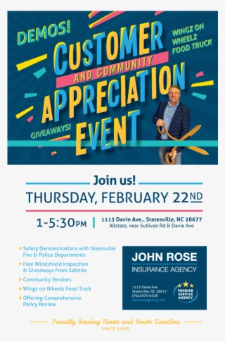Customer Appreciation Event Flyer - Poster - 600x927 PNG Download - PNGkit