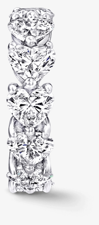 Side View Of A Graff Heart Shape Diamonds Wedding Band - Ring ...