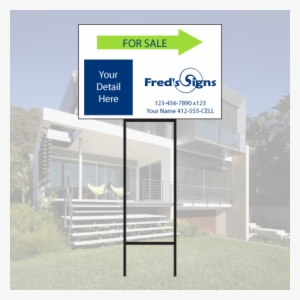 Aluminum Sign Faces Directional Sign With Round Rod - Llc Real Estate ...