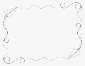 Paper Airplane Border By @arvin61r58, Paper Airplane - Airplane Borders ...