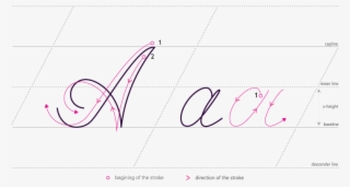How To Write Cursive A - Calligraphy - 854x480 PNG Download - PNGkit