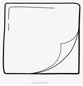 Sticky Notes Coloring Page - Line Art - 1000x1000 PNG Download - PNGkit