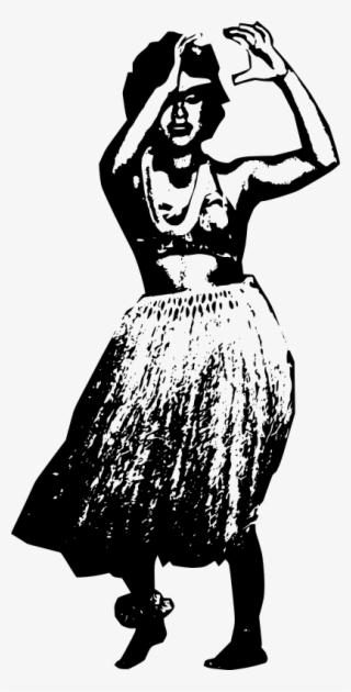 Old Style Hula Dancer Outline - Illustration - 406x800 PNG Download ...