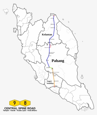 Peninsular Malaysia Road Map Road Map Blank Map - Semenanjung Malaysia ...