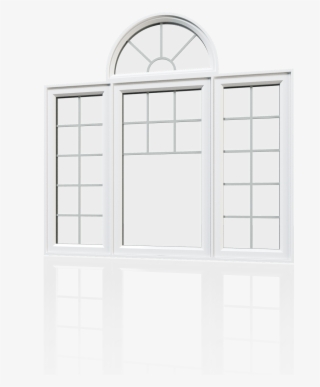 Double Casement Windows With Modern Grilles - Arch - 1000x1250 PNG ...