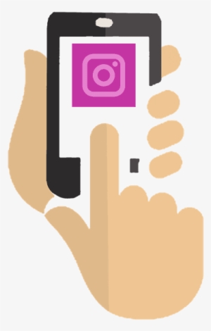 Instagram Phone Using Image - Illustration - 640x640 PNG Download - PNGkit