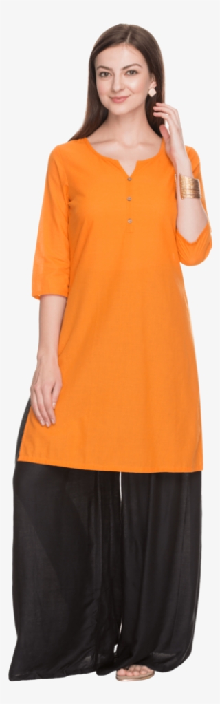 Women Slim Fit Solid Kurta - Formal Wear - 640x960 PNG Download - PNGkit