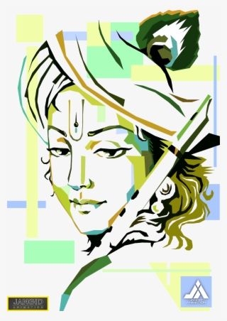 Shri Krishana Vector &illustrator Cool Design Wallpaper - Lord Krishna ...