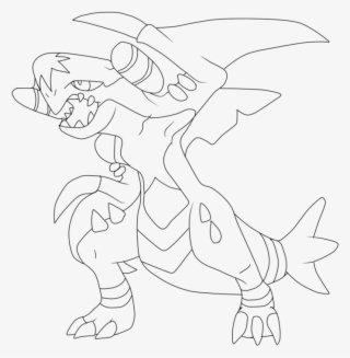 Pokemon Garchomp Colouring Pages - Garchomp Black And White - 1000x800 ...