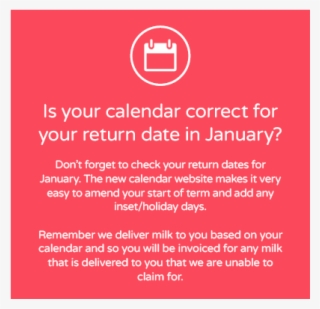 Is Your Calendar Correct For Your Return Date In January - Brochure ...