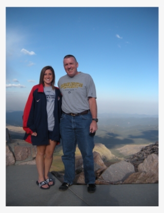 Kelly And Her Father Pose For A Photo At The Top Of - Vacation ...