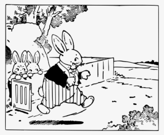 Daddy Rabbit Goes To Work - Clip Art - 800x664 PNG Download - PNGkit