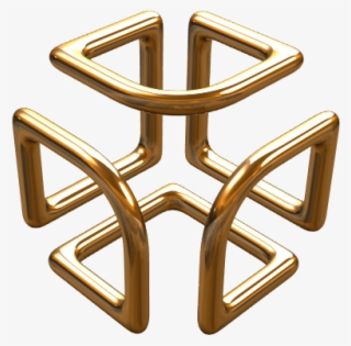 Cube Wireframe - Brass - 684x513 PNG Download - PNGkit