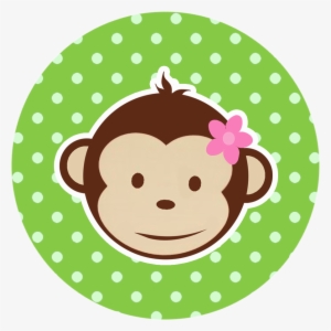 Mod Monkey Girl Birthday Clipart - White Stars In A Circle - 900x900 ...