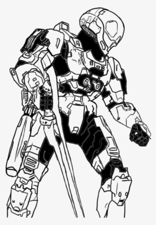 Spartan Eva Line Art - Halo Eva Drawing - 476x673 PNG Download - PNGkit