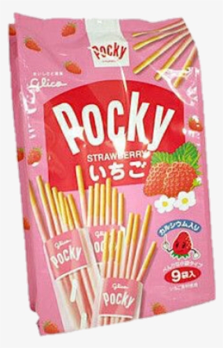 Stickers Transparent Pocky Aesthetic Art Pretty Png - Strawberry Pocky ...
