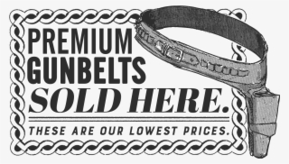 Bandit Gun Belt - Monochrome - 1570x883 PNG Download - PNGkit