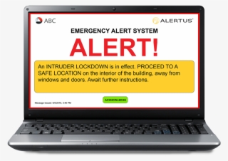 Alertus Desktop Notification Laptop - Netbook - 1000x708 PNG Download ...