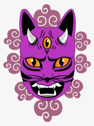 Oni Cat Illustration-01 - Illustration - 792x612 PNG Download - PNGkit