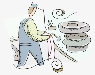 Vector Illustration Of Automotive Service Technician - Cartoon ...