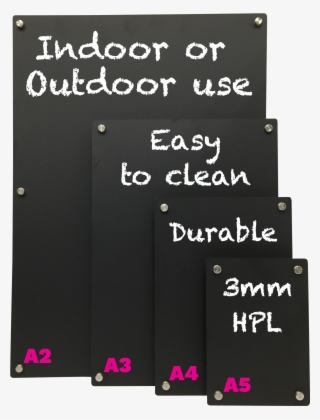 Double Sided Hpl Chalkboard Panels With Wall Stand-offs - 1600x1600 PNG ...