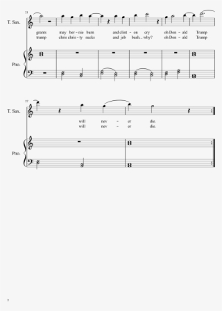 Ode To Donald Trump Sheet Music Composed By An Orange - Sheet Music ...