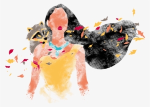 Pocahontas And Meeko - Drawing Printed On Shirt - 500x741 PNG Download ...
