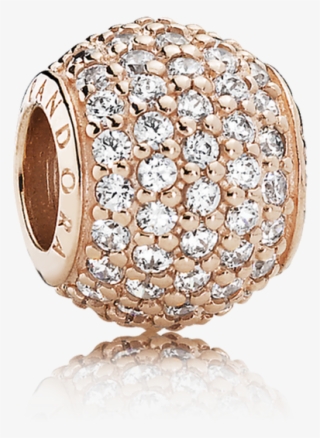 Pandora Rose Charm - Pandora Rose Gold Charm Pave - 1000x1000 PNG ...