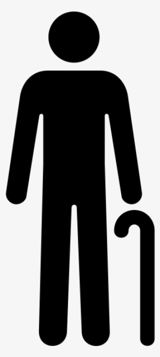 Elderly Person Rubber Stamp - Person With Cane Icon - 600x600 PNG ...