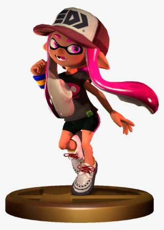 Made An Inkling Smash Trophy Render, Featuring One - Smash Inkling Alts ...