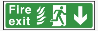 Fire Exit Sign Up And To The Right - 1600x1600 PNG Download - PNGkit